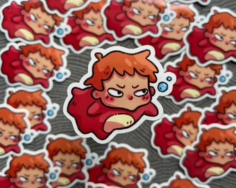 Ponyo in a Bubble 2 X 2 Inches Studio Ghibli Sticker for Water Bottle ...