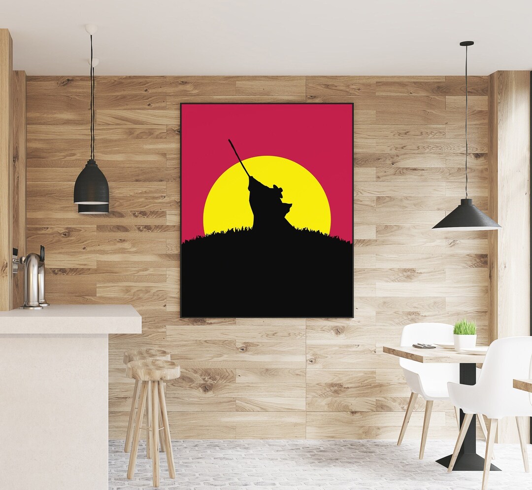 Minimalistic Vector Poster, Masquerade Silhouette on a Hill, Printable ...
