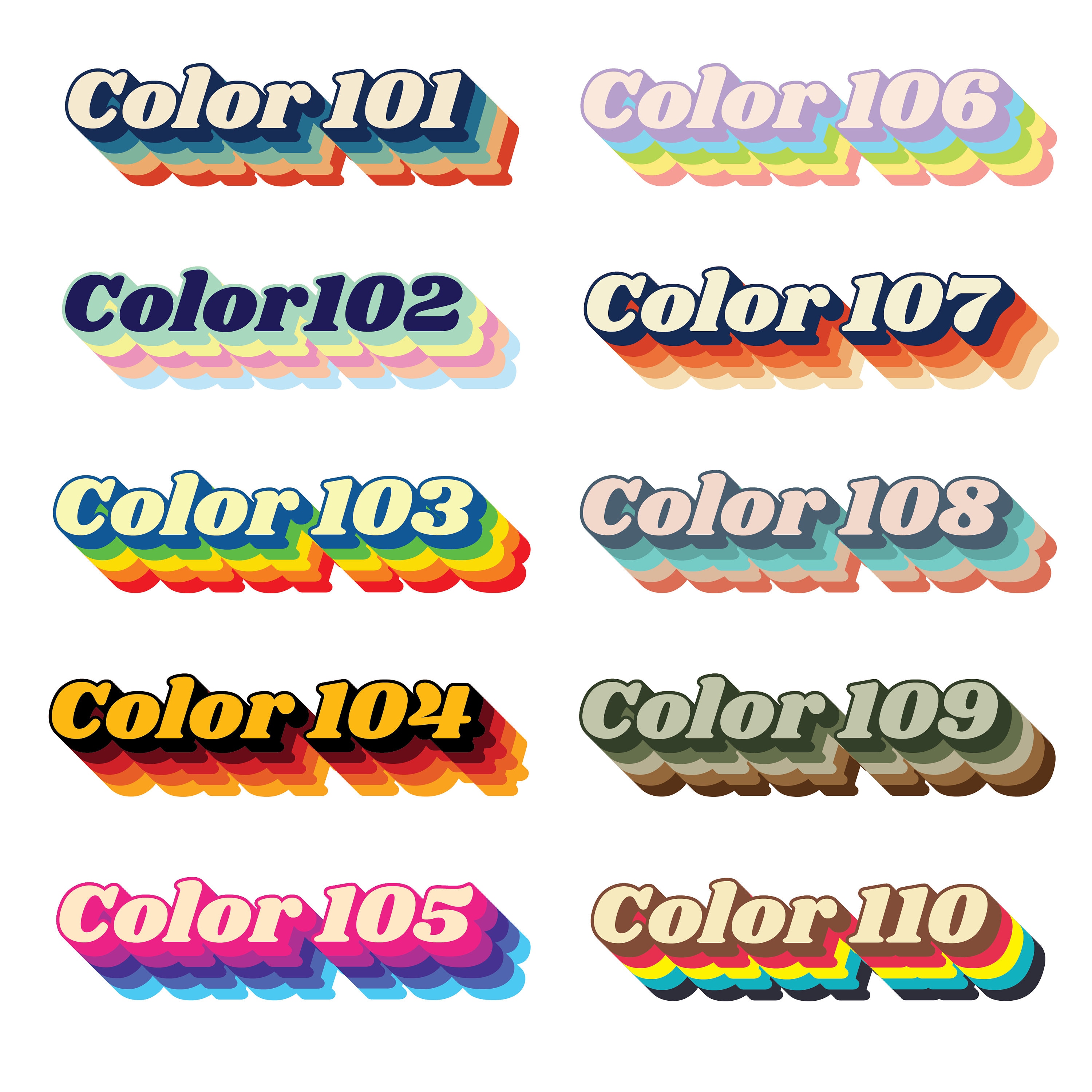 Rainbow Name Sticker, Custom Retro Name Sticker, Name Stickers Retro ...