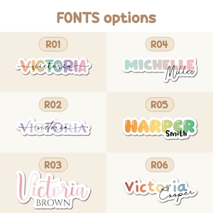 Personalized Name Sticker, Custom Vinyl Sticker, Gradient Color Name ...