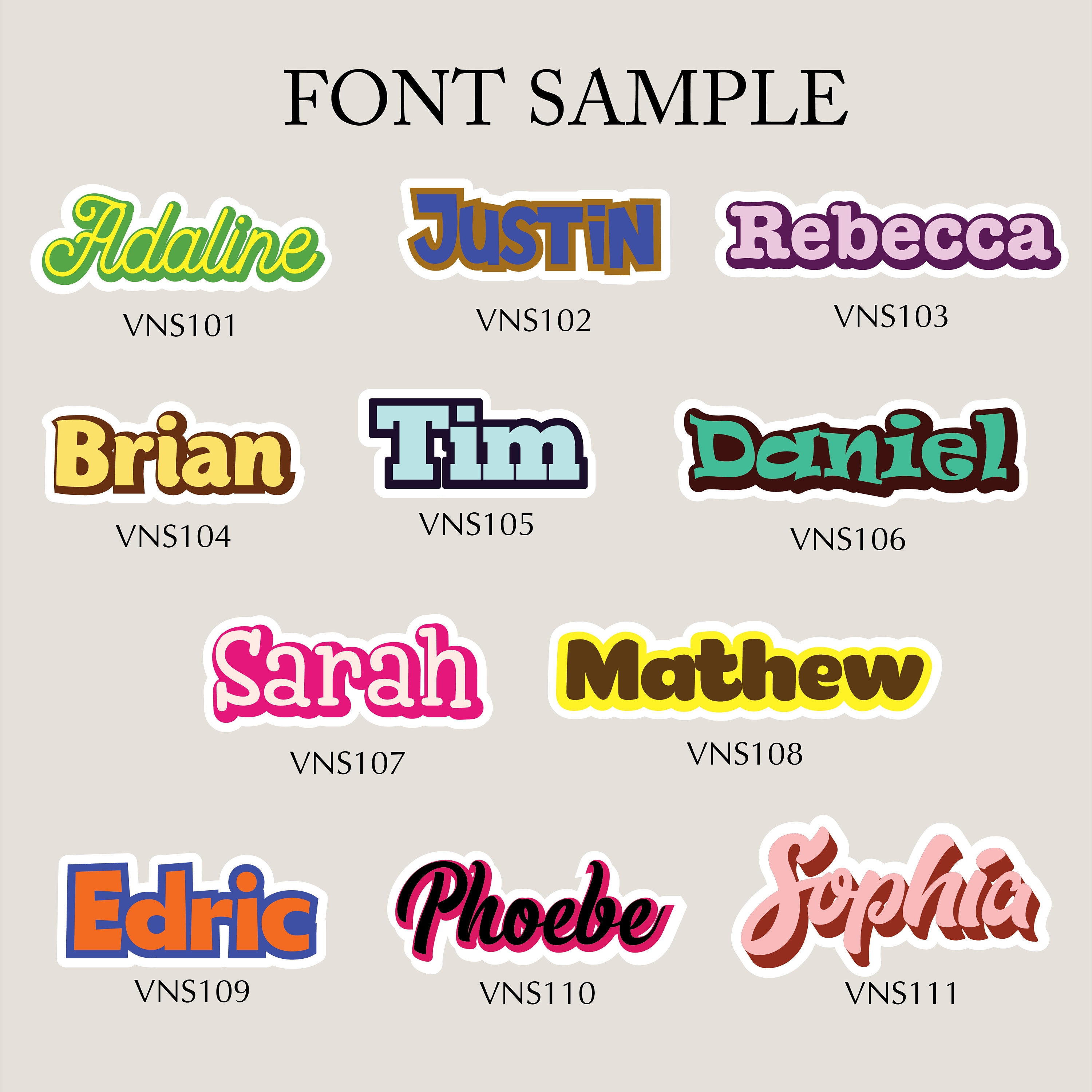 Kid Name Custom Stickers Personalized Stickers Waterproof - Etsy