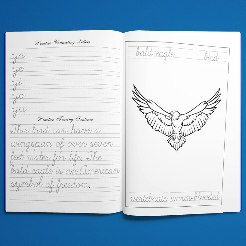 Printable - Exploring the Animal Kingdom Cursive Workbook for Kids Ages ...