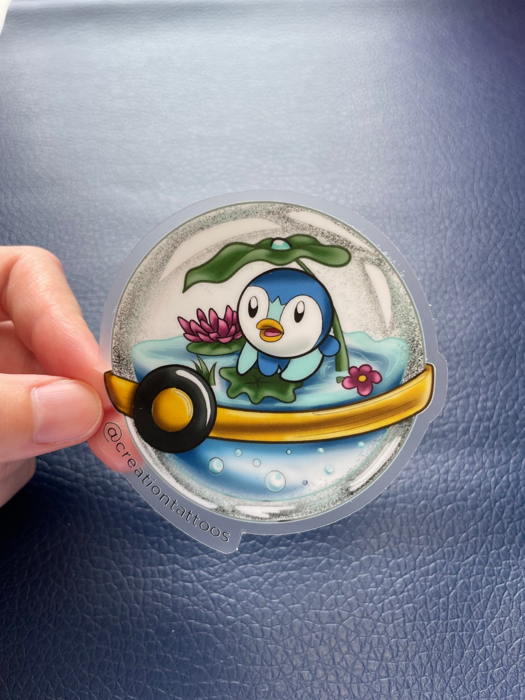 Piplup in a Pokéball Clear Vinyl Sticker, Water and UV Resistant - Etsy