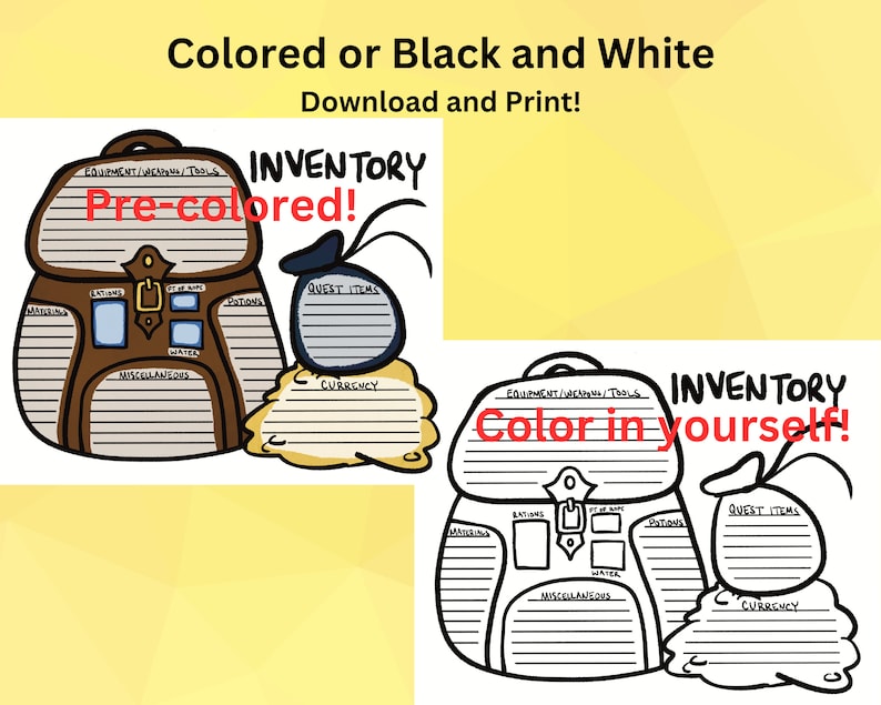 Bag of Holding, Inventory Bag, for Dnd 5e, Dungeons and Dragons, Pdf ...