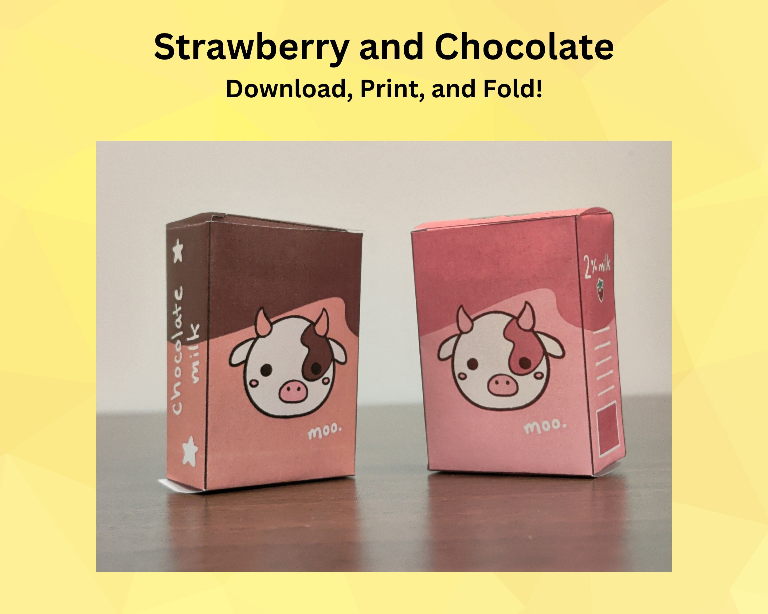 Kawaii Milk Card Box, Deck Box, Card Case, for Dnd, MTG, Tcgs, Playing ...