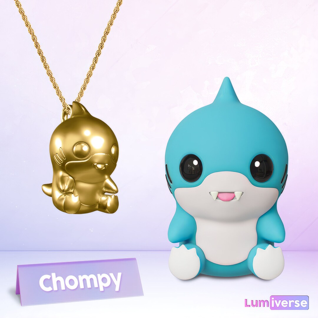 Chompy the Shark - LUMIVERSE Palworld Inspired Necklace, Sterling ...