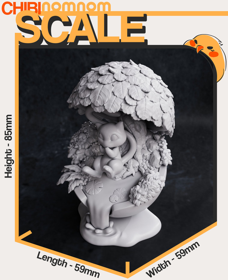 Mew / Pokemon Fan Art / 3d Model - Etsy