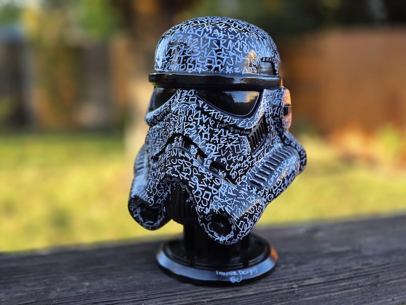 Hand Painted Storm Trooper Pop Art Statue, Star Wars, Modern Home Decor ...