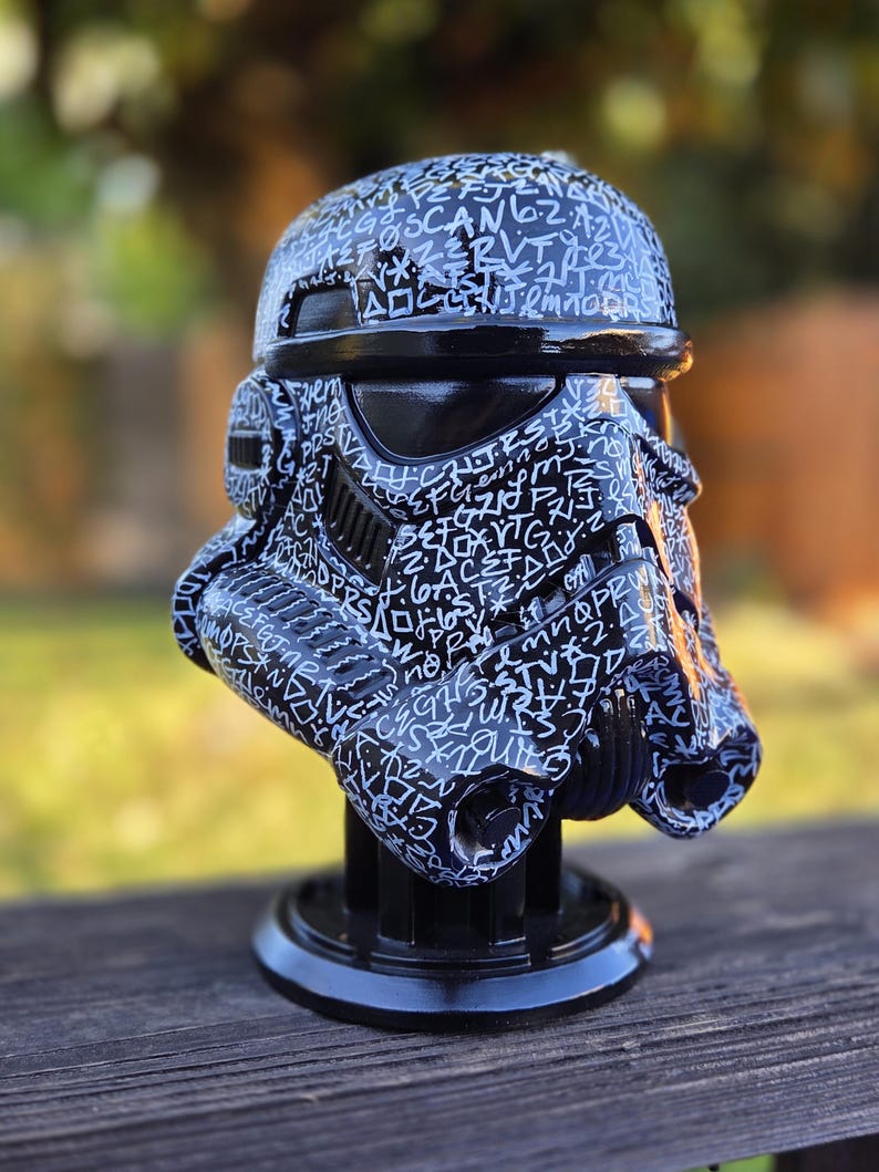 Hand Painted Storm Trooper Pop Art Statue, Star Wars, Modern Home Decor ...