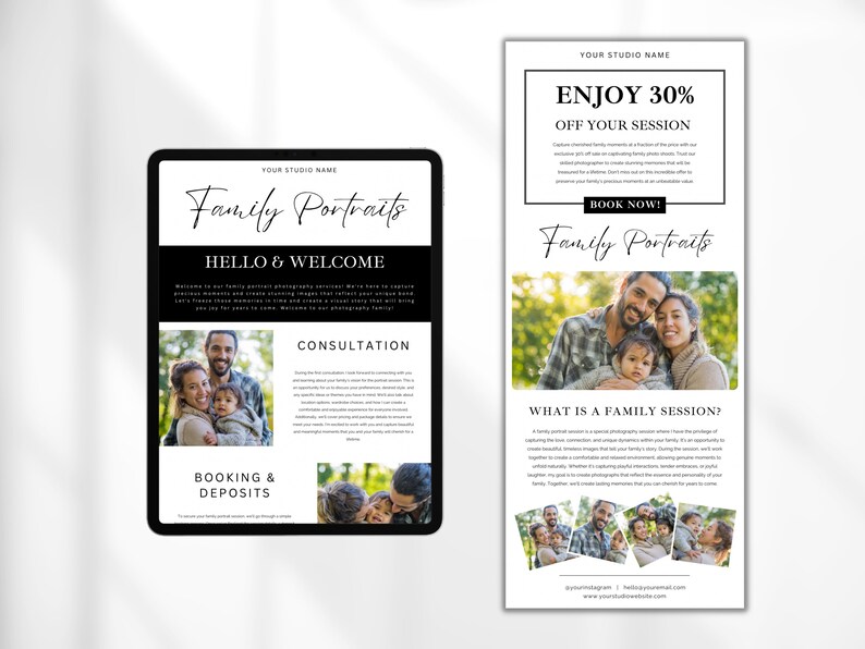 Editable Newsletter Template, Photographer Marketing, Email Template ...