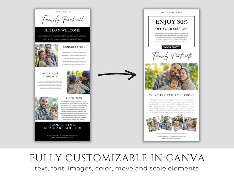 Editable Newsletter Template, Photographer Marketing, Email Template ...