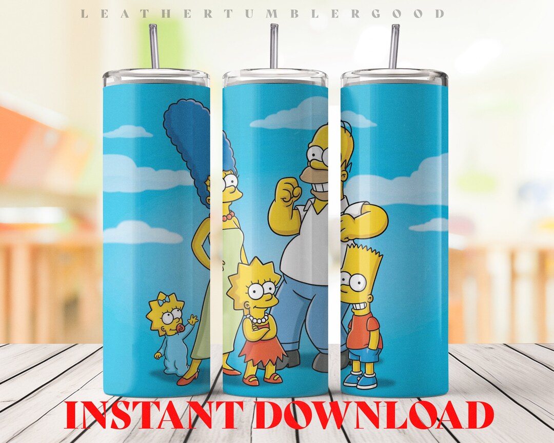 The Simpsons Tumbler PNG, The Simpsons Sublimation Design, 20 oz Skinny ...