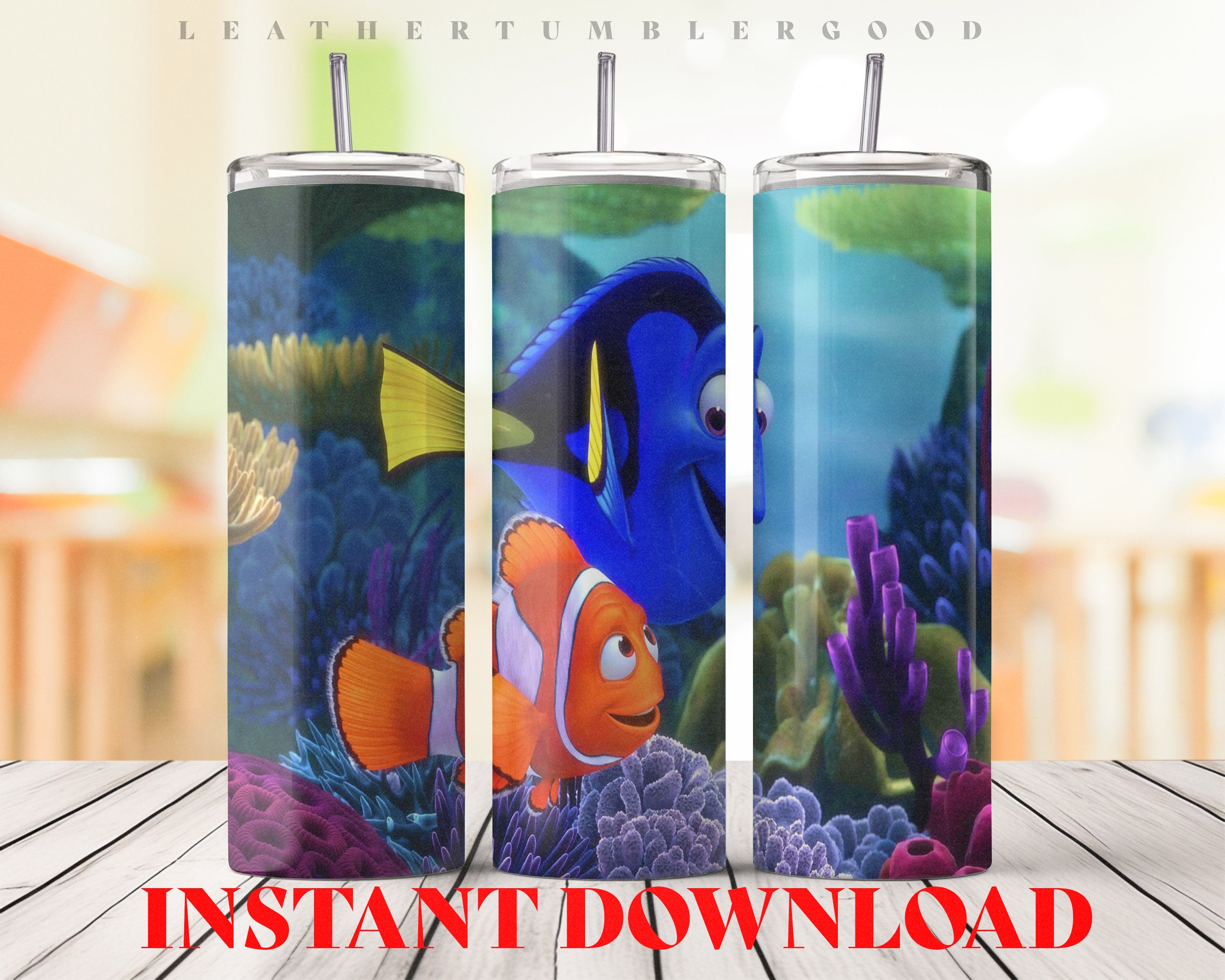 Finding Nemo Tumbler PNG, Finding Nemo Sublimation Design, 20 Oz Skinny ...