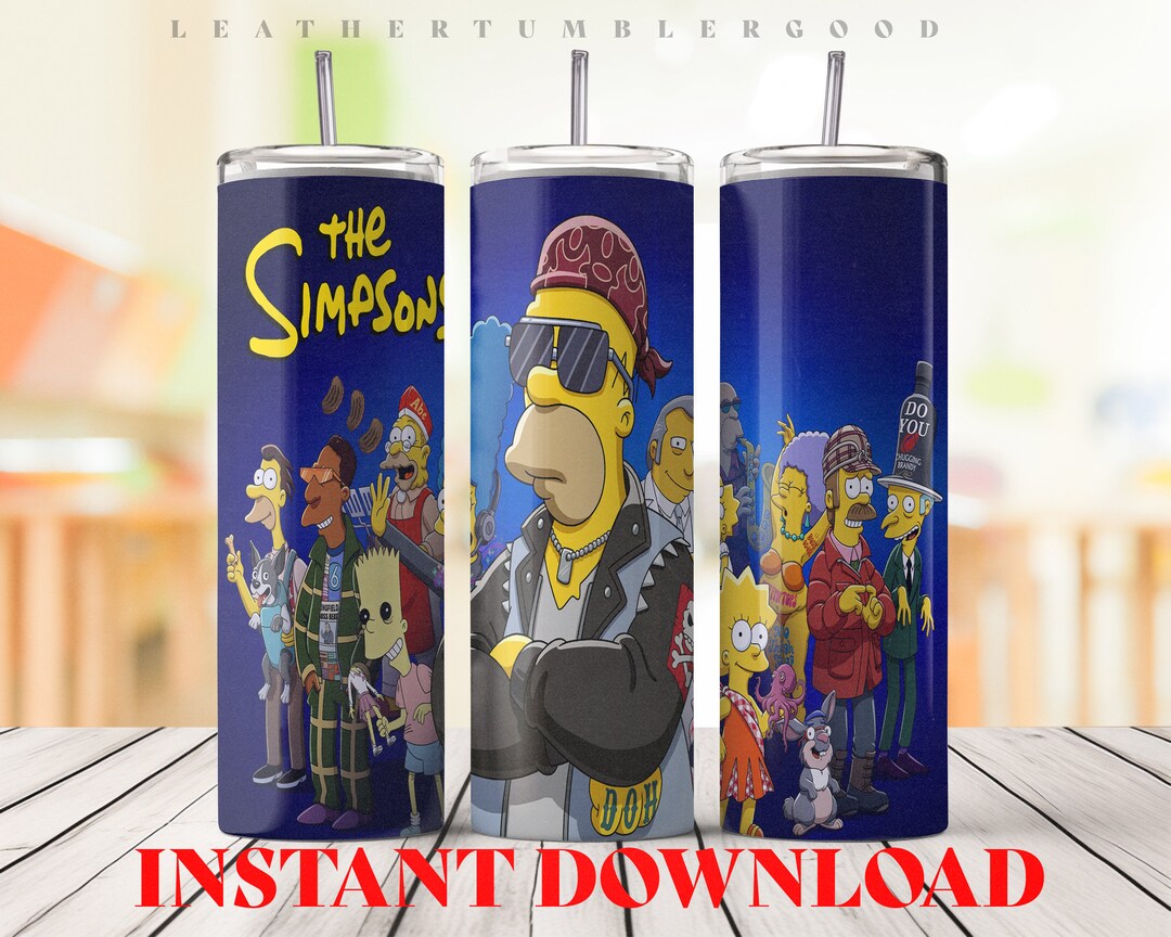 The Simpsons Tumbler PNG, the Simpsons Sublimation Design, 20 Oz Skinny ...