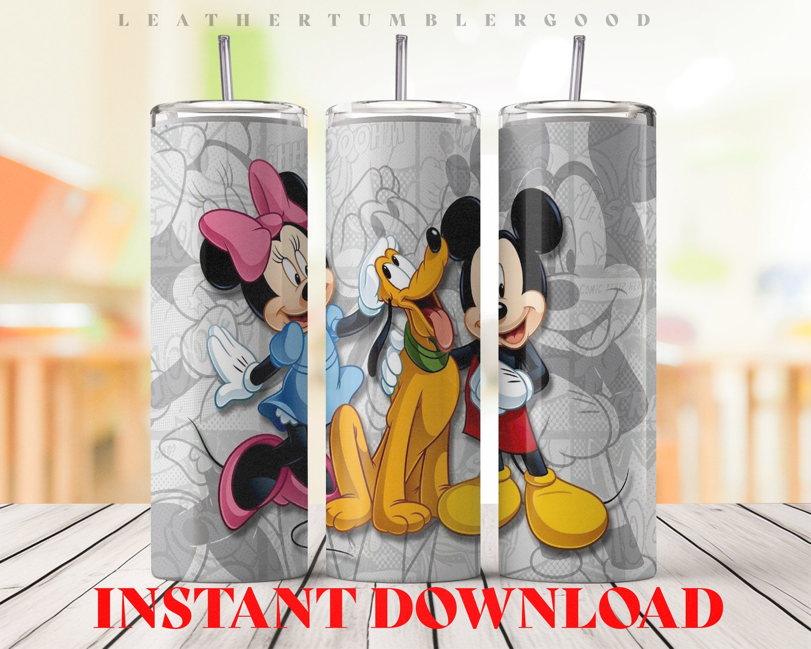 Mickey Mouse Tumbler PNG, Mickey Mouse Sublimation Design, 20 Oz Skinny ...
