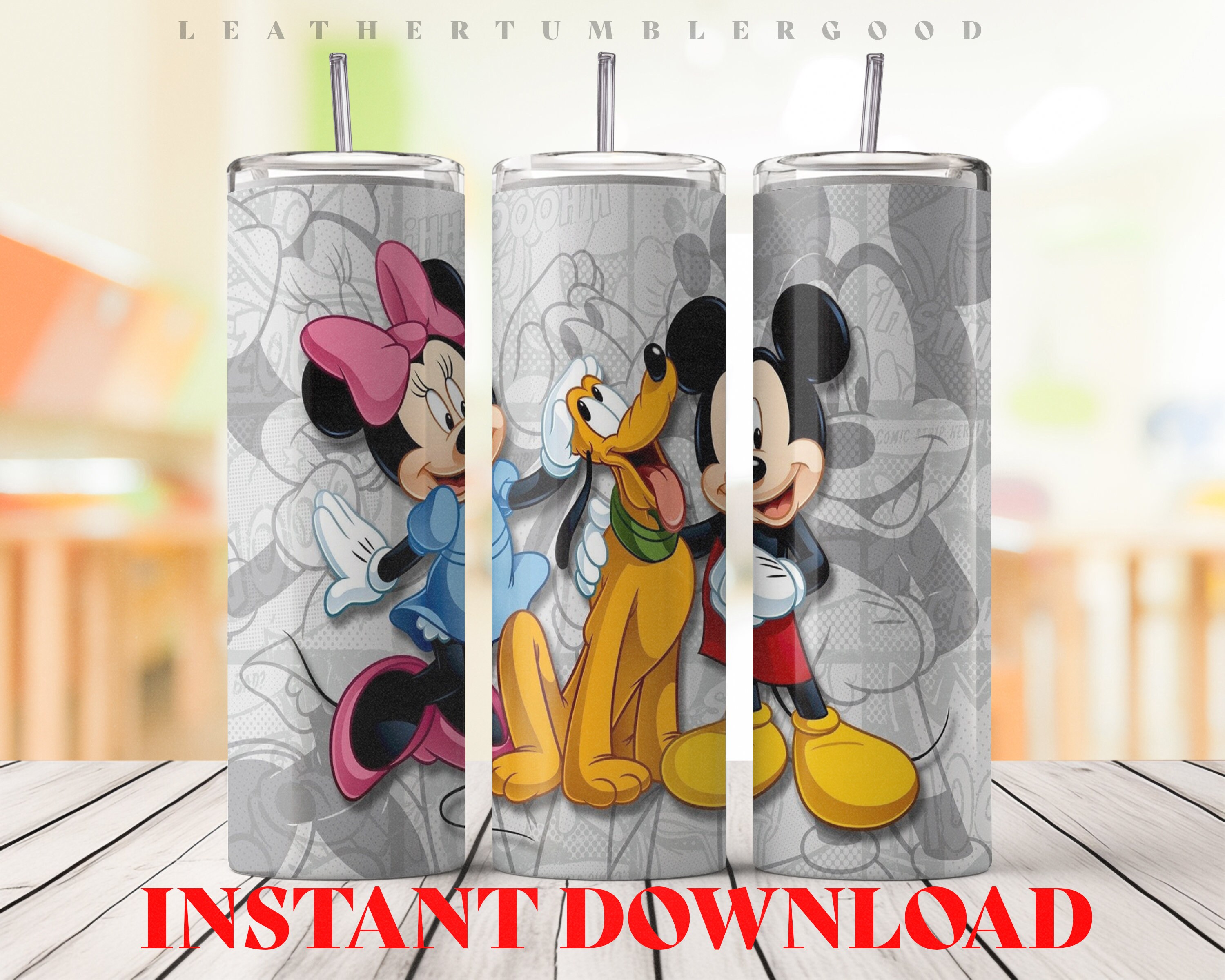 Mickey Mouse Tumbler PNG, Mickey Mouse Sublimation Design, 20 Oz Skinny ...