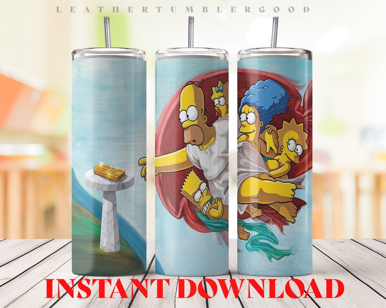 The Simpsons Tumbler PNG, the Simpsons Sublimation Design, 20 Oz Skinny ...