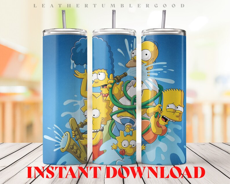 The Simpsons Tumbler PNG, the Simpsons Sublimation Design, 20 Oz Skinny ...