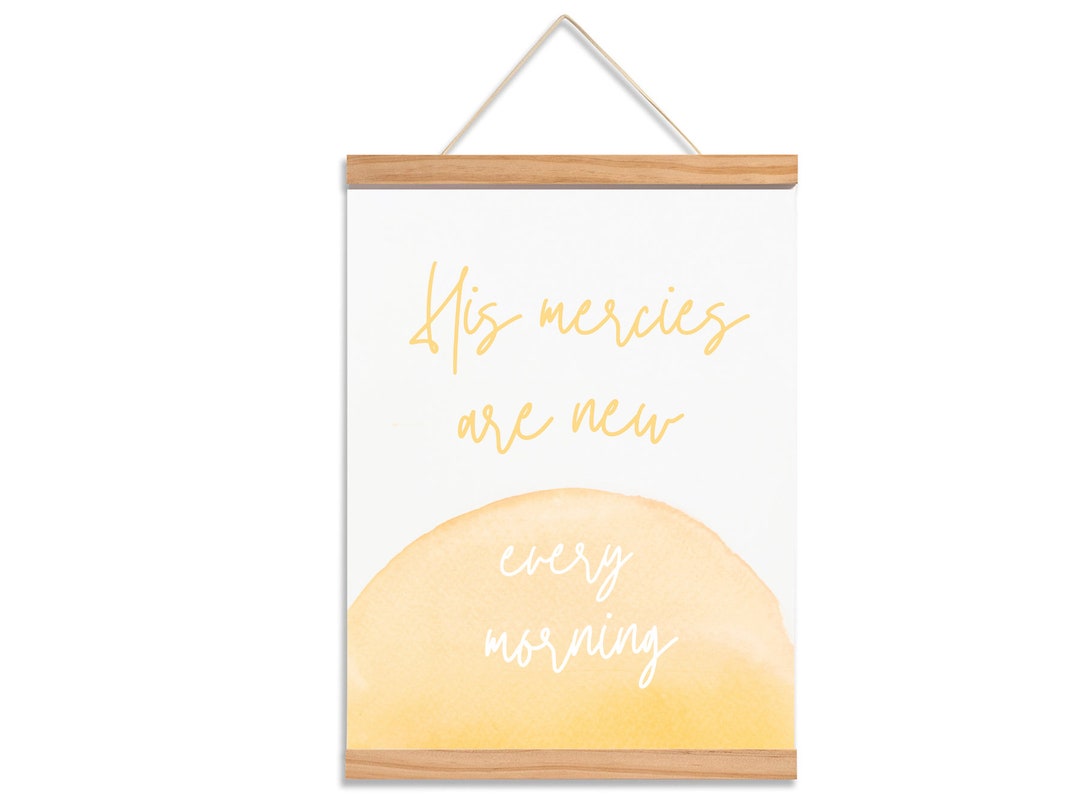 His Mercies Are New Every Morning | Watercolor Print | Boho Bible Verse ...