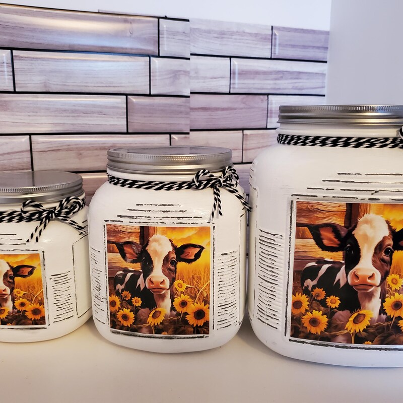 Cow Canisters - Etsy