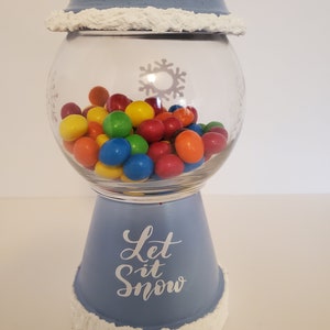 Let It Snow Candy Dish, Christmas Decor, Terra Cotta Candy Dish ...