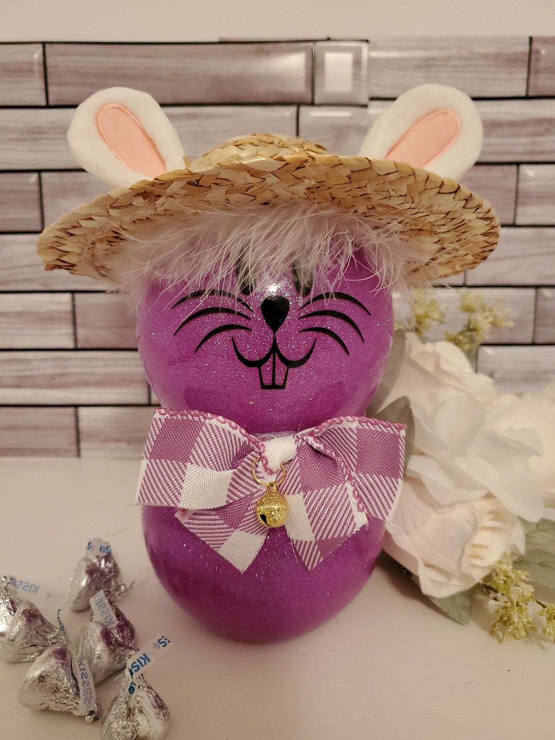 Lighted Glass Bunny, Holiday Decor, Table Centerpiece, Glass Light Up ...