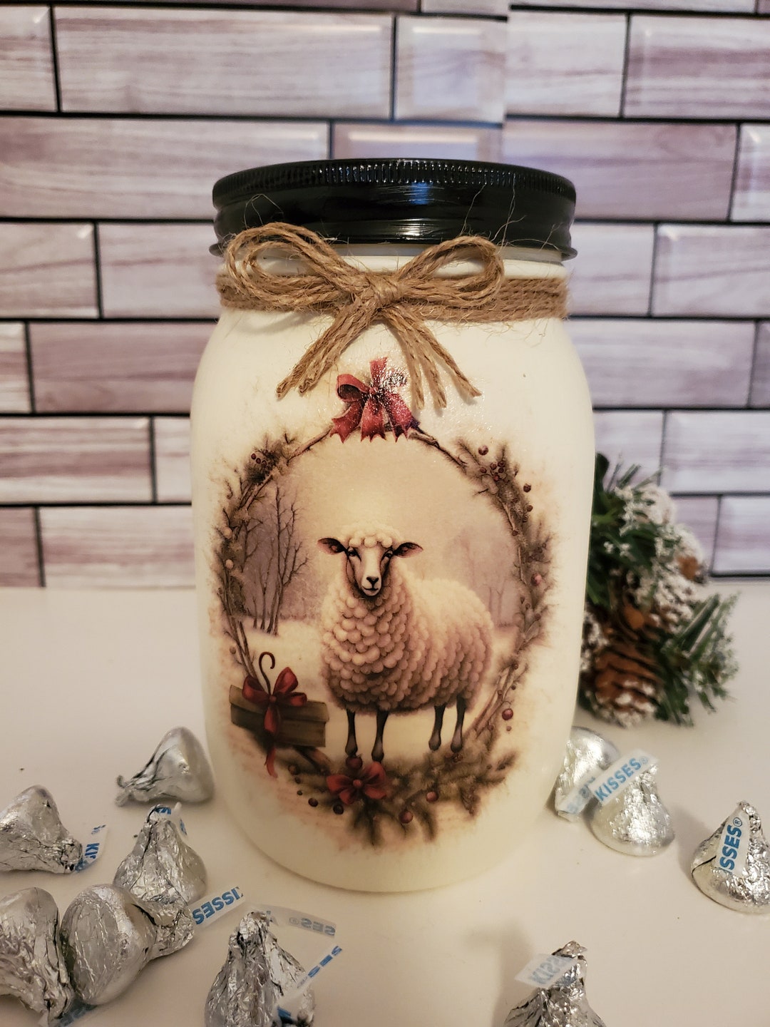 Sheep Lover Mason Jar Canister, Utensil Holder, Birthday, Sweetheart ...