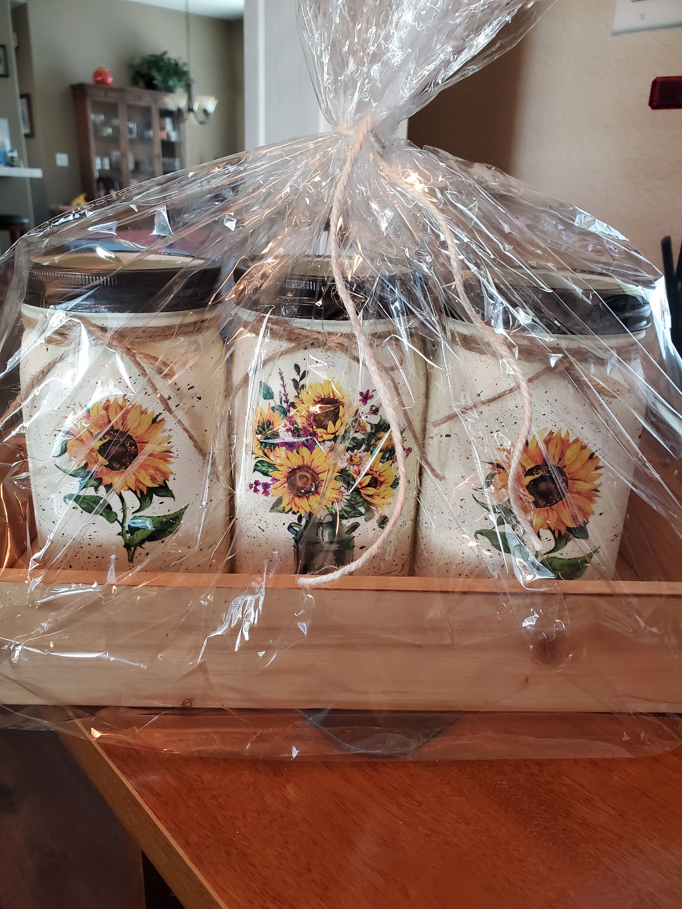 Sunflower Kitchen Utensil Holder Set, Sunflower Decor, Country Decor ...
