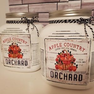 Apple Orchard 2-piece Kitchen Canister Set, Canister Jars, Storage Jars ...