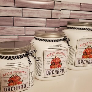 Apple Orchard 3-piece Kitchen Canister Set, Storage Jars, Kitchen ...
