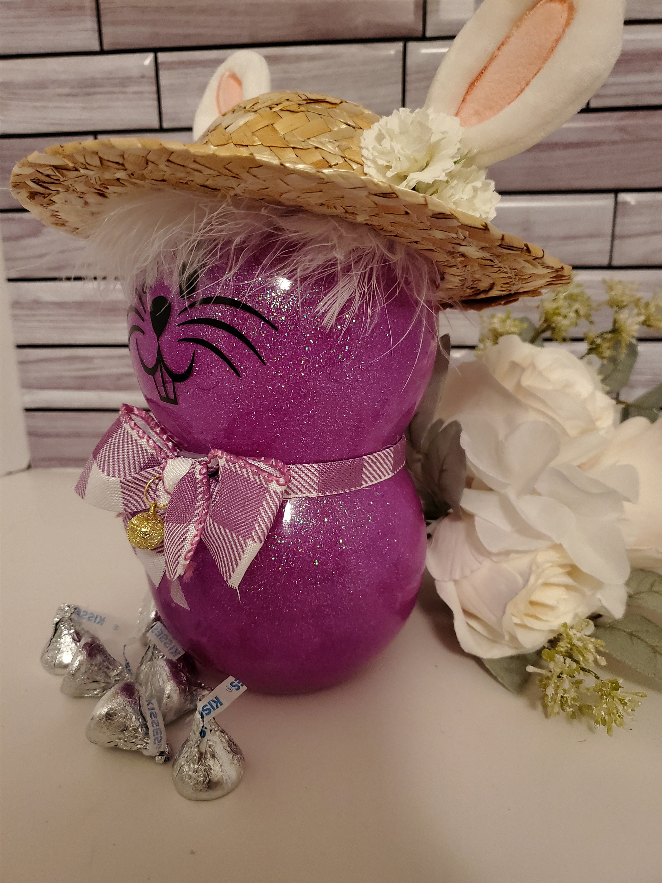 Lighted Glass Bunny, Holiday Decor, Table Centerpiece, Glass Light Up ...