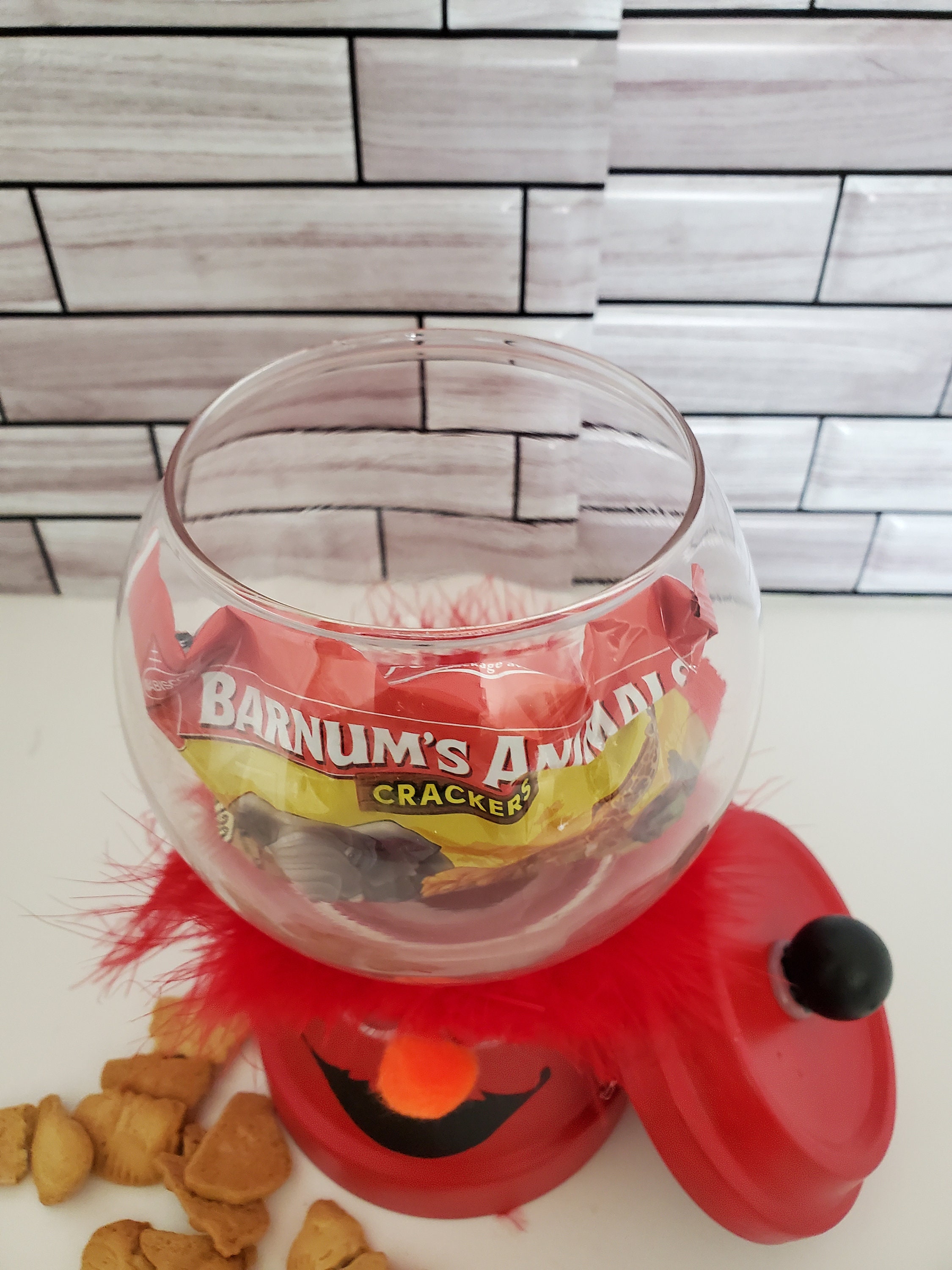 Red Elmo Candy Dish, Red Candy Dish, Canister, Cookies, Bubble Gum ...