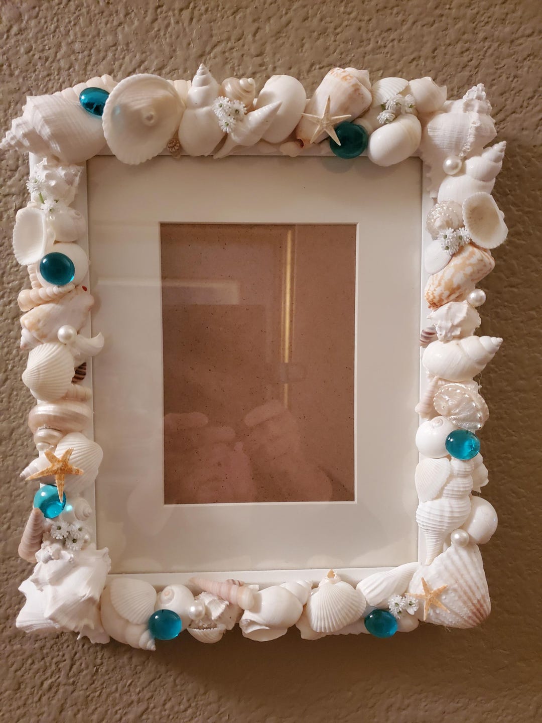 Seashell Picture Frame 8x10 or 5x7, White Seashell Frame for Beach ...