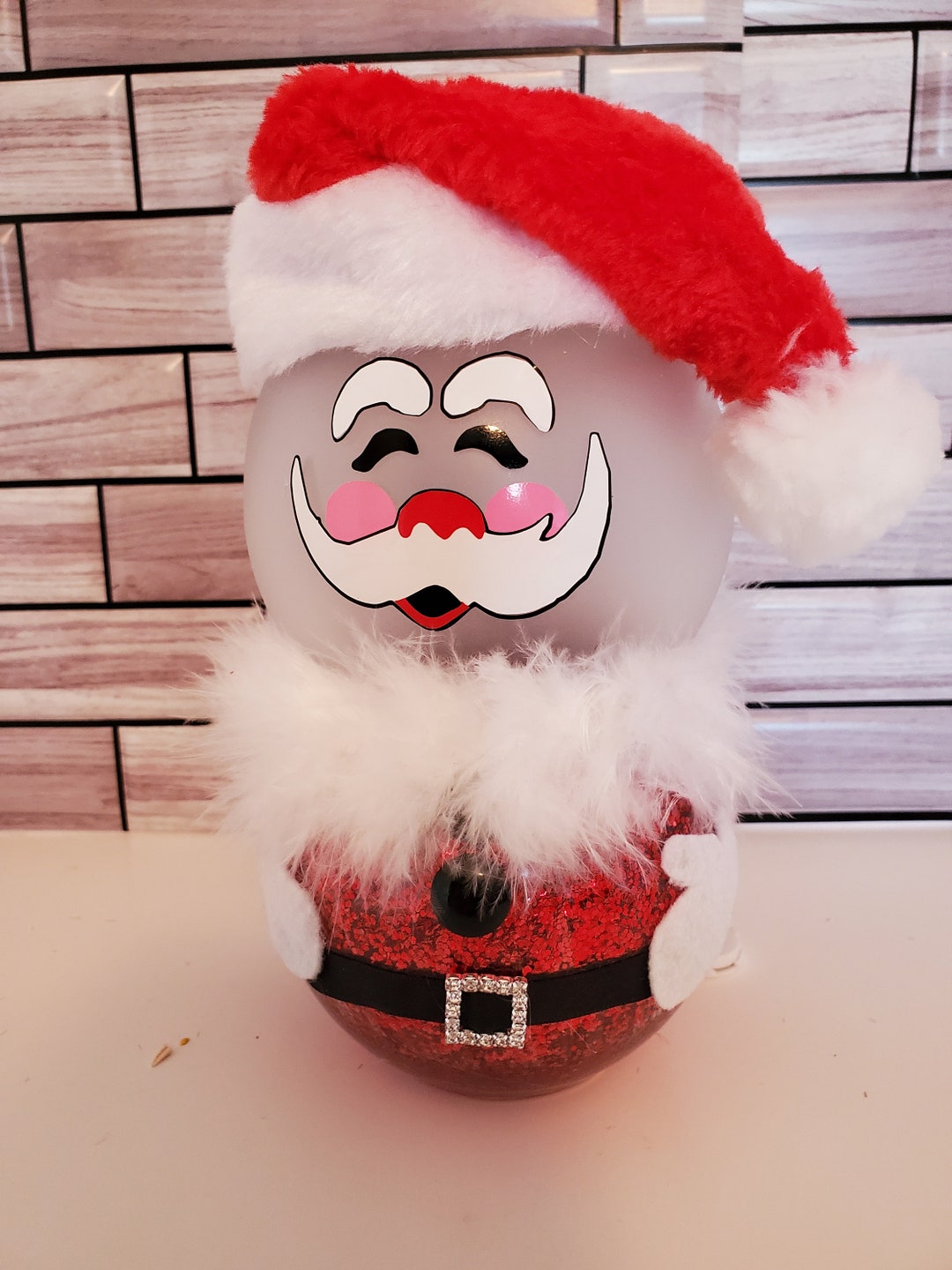 Small Santa Christmas Light, Santa, Farmhouse Decor, Christmas Decor ...