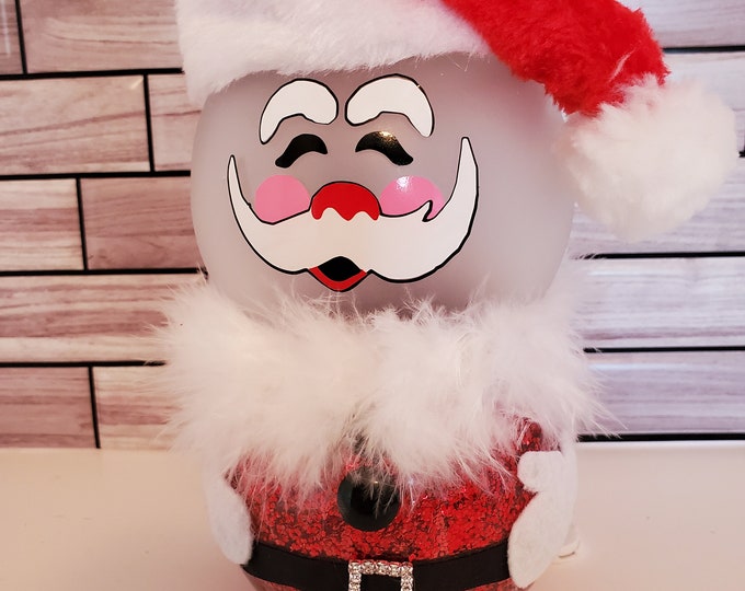 Santa, Light up Santa, Fish Bowl Santa, Christmas Decor, Christmas ...