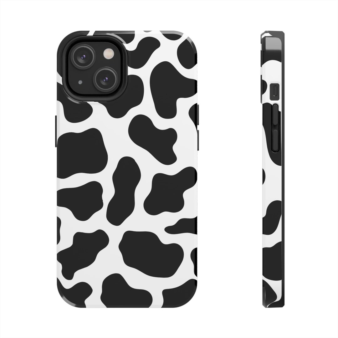 Cow Print iPhone Case, Black Cow Print iPhone Case, iPhone Case - Etsy