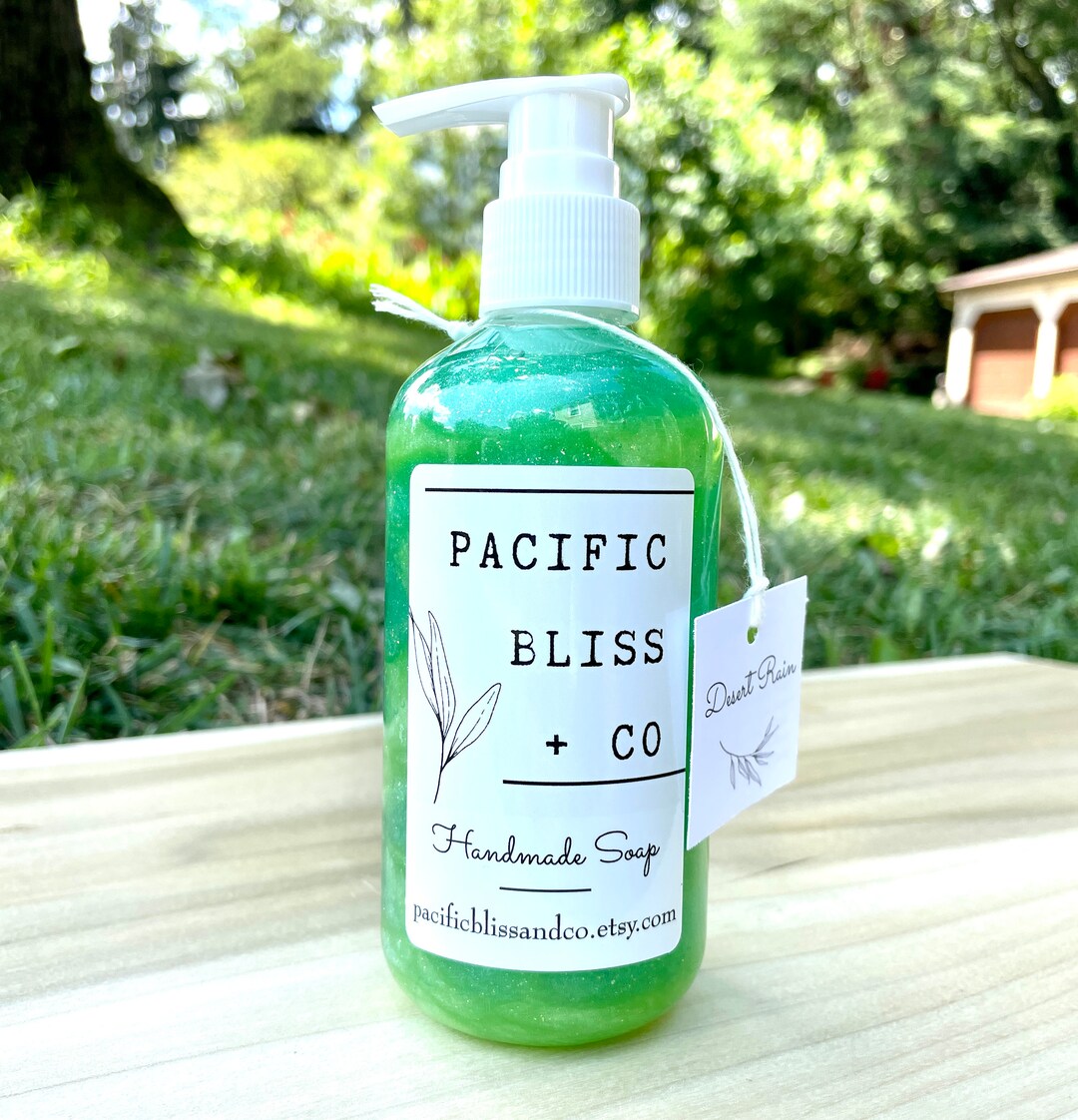 Desert Rain Soap, Handmade Liquid Soap, Green Liquid Soap, Succulent ...