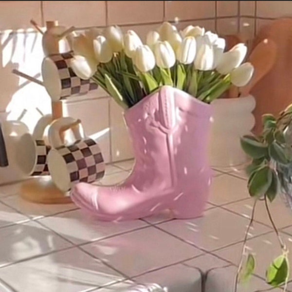 Cowboy Boot Vase - Etsy