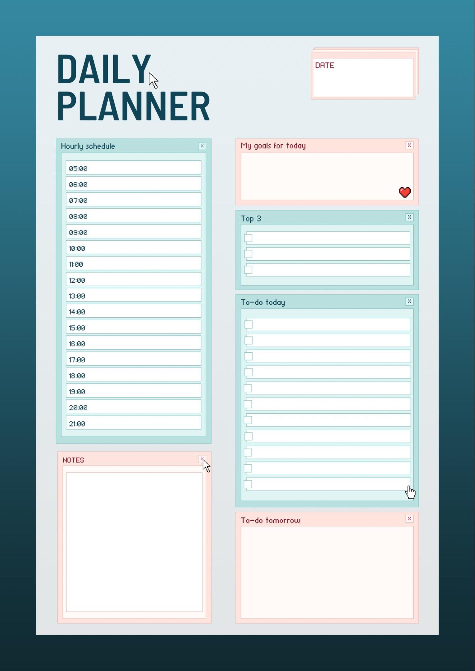 Daily Planner - Etsy