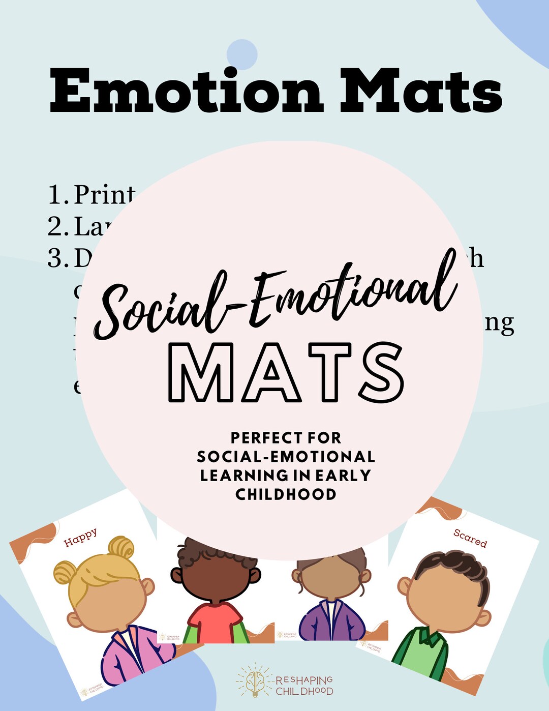 Digital Emotion Mats | Playdough | Social Emotional Development ...