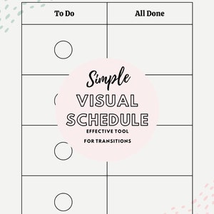 INSTANT Download Visual Schedule | Transition Support | Behavior ...