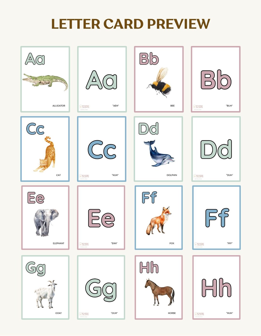 Alphabet Sound Cards *DIGITAL* - Etsy