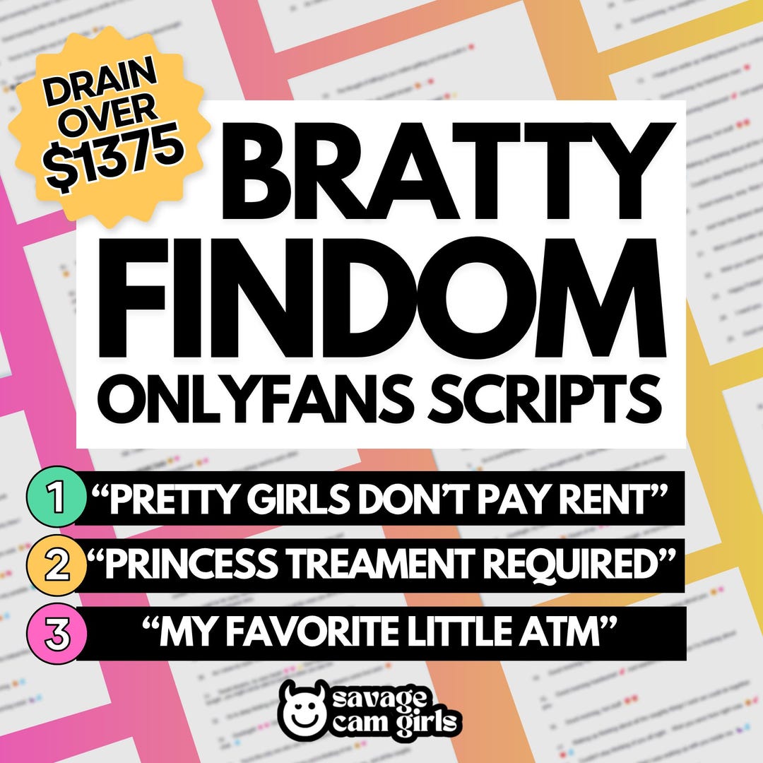 Findom Drain Script Bundle for Solo Onlyfans Femdoms | 3 Scripts for Financial Dominatrix ...