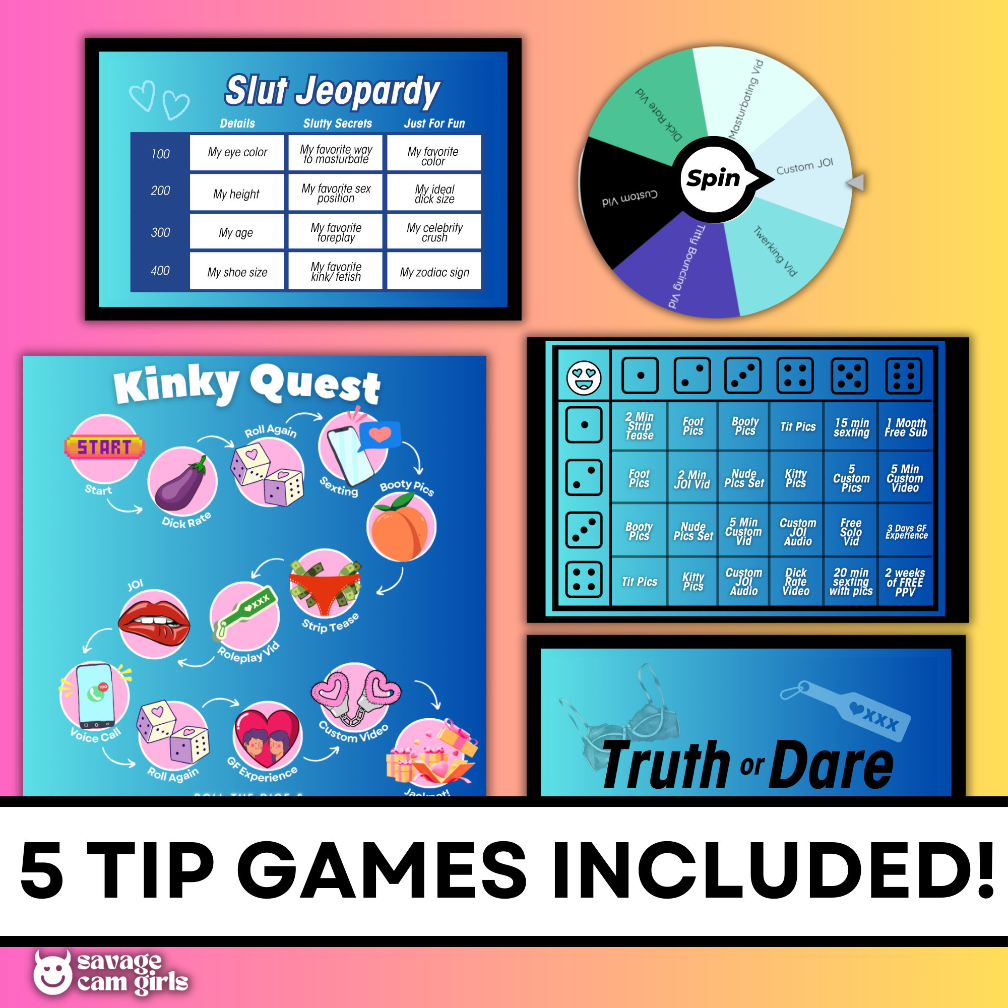 Onlyfans Tip Game Bundle for Onlyfans Solo Creators | Onlyfans Reddit ...