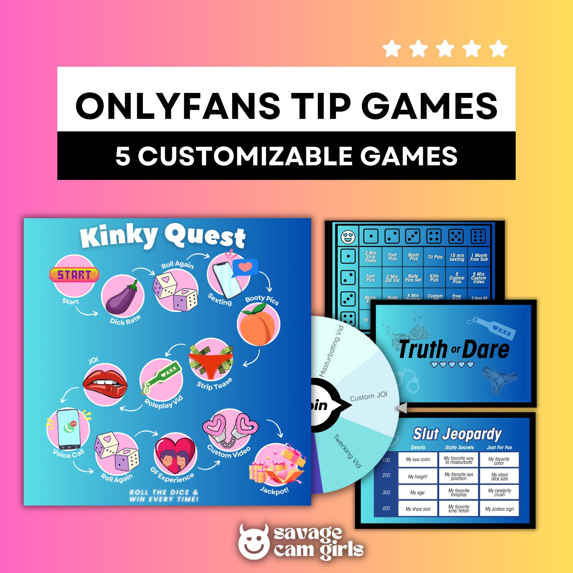 Onlyfans Tip Game Bundle for Onlyfans Solo Creators | Onlyfans Reddit ...