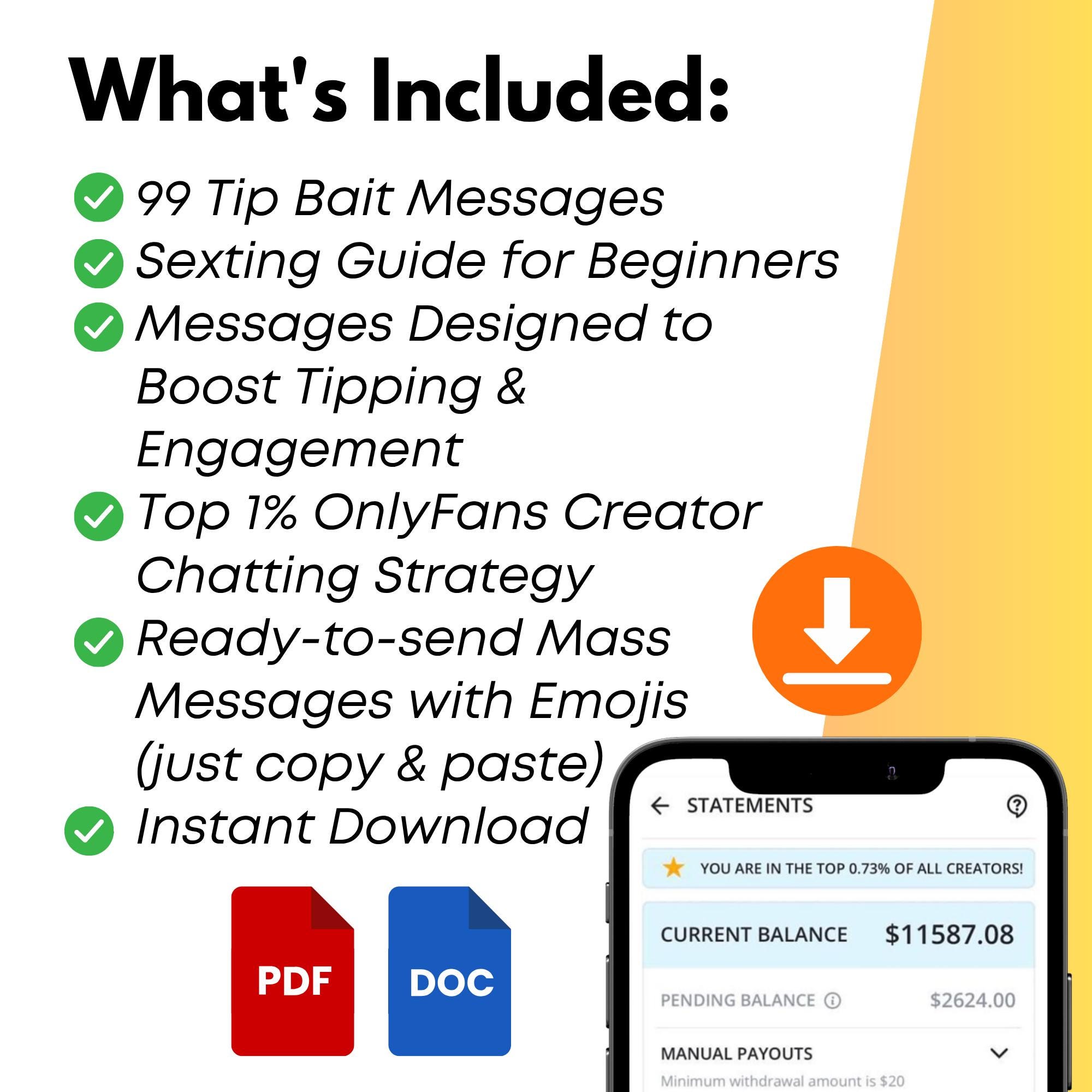 Onlyfans Message Scripts for Solo Creators | Sexting Scripts & Mass ...