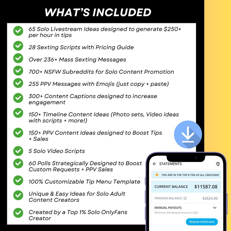 Onlyfans Solo Content Kit for Girl Next Door Adult Creators | Onlyfans Scripts, Onlyfans Ideas ...