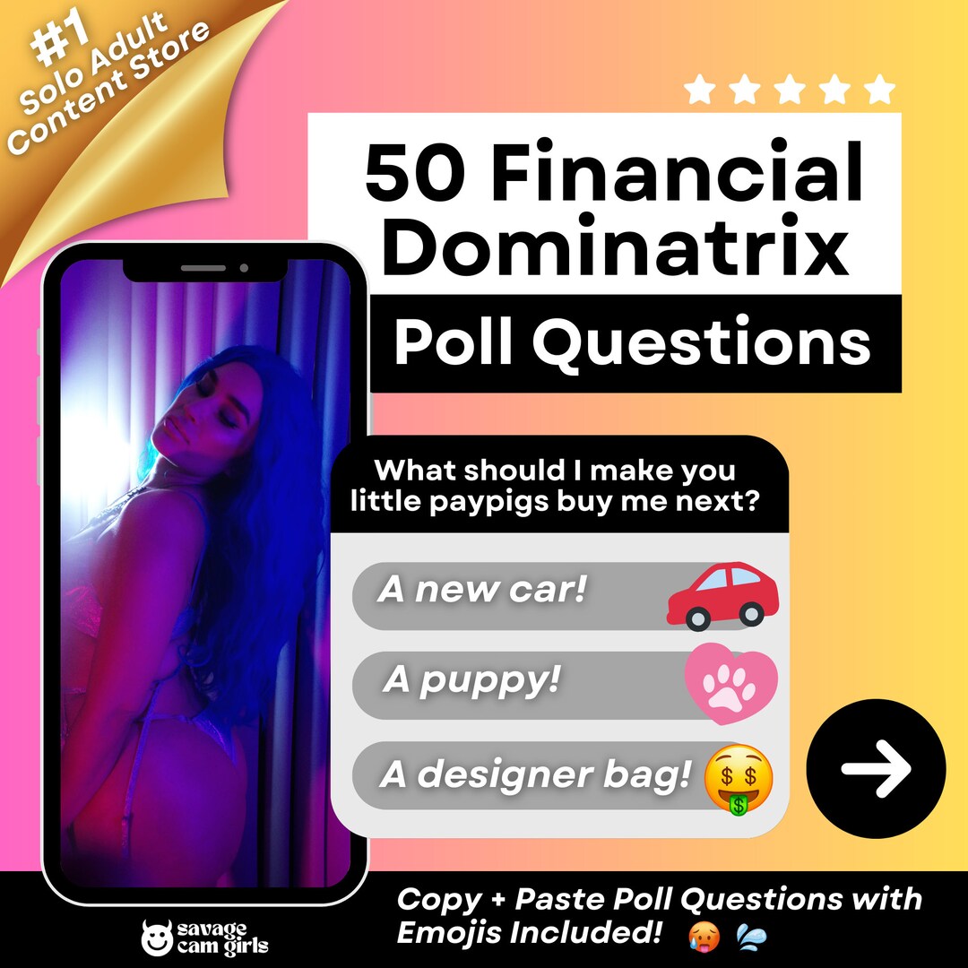 Onlyfans Findom Polls Ideas | Onlyfans Financial Domination Content Captions | Onlyfans Solo ...