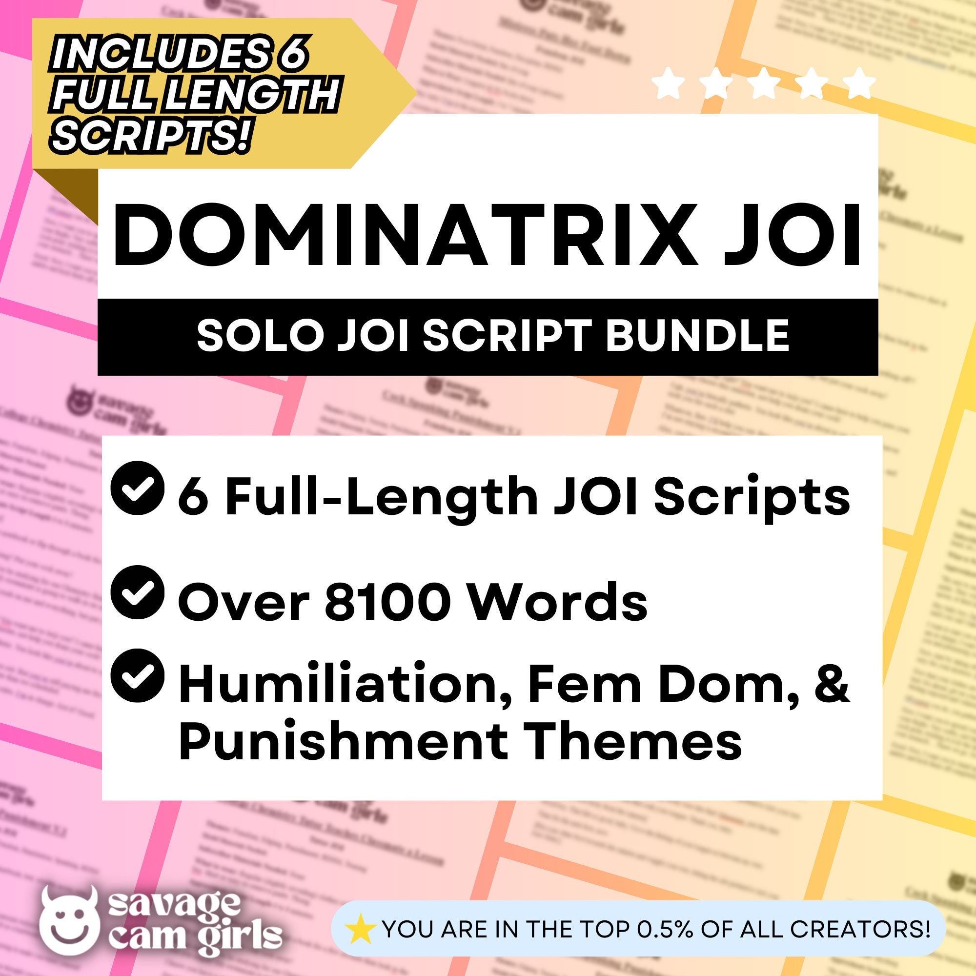 Onlyfans JOI Scripts for Solo Creators Femdom Script - Etsy