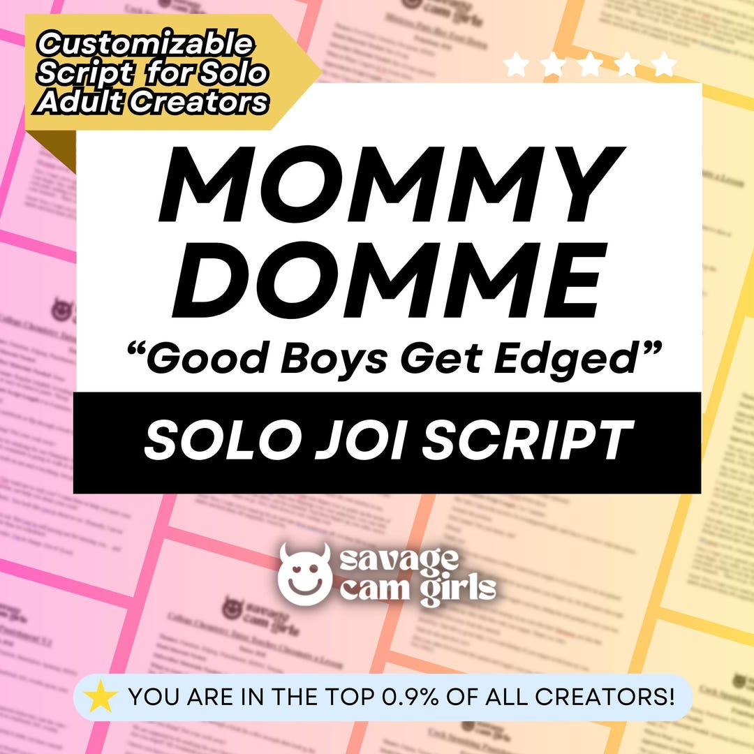 Mommy Domme JOI Script For Onlyfans PPV Femdom Dominatrix Script